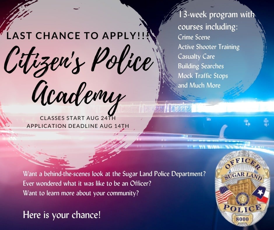 Final opportunity to join Citizens Police Academy: Apply now!